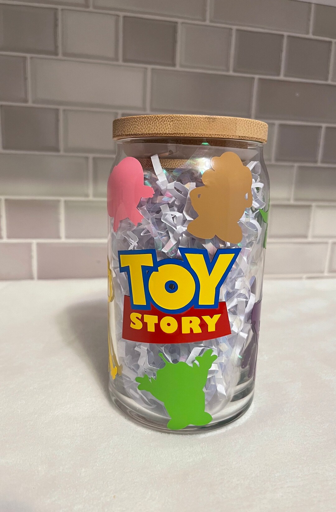 Libbey Coffee Glass Disney Inspired Beer Can Glass Toy Story Buzz Woody ...