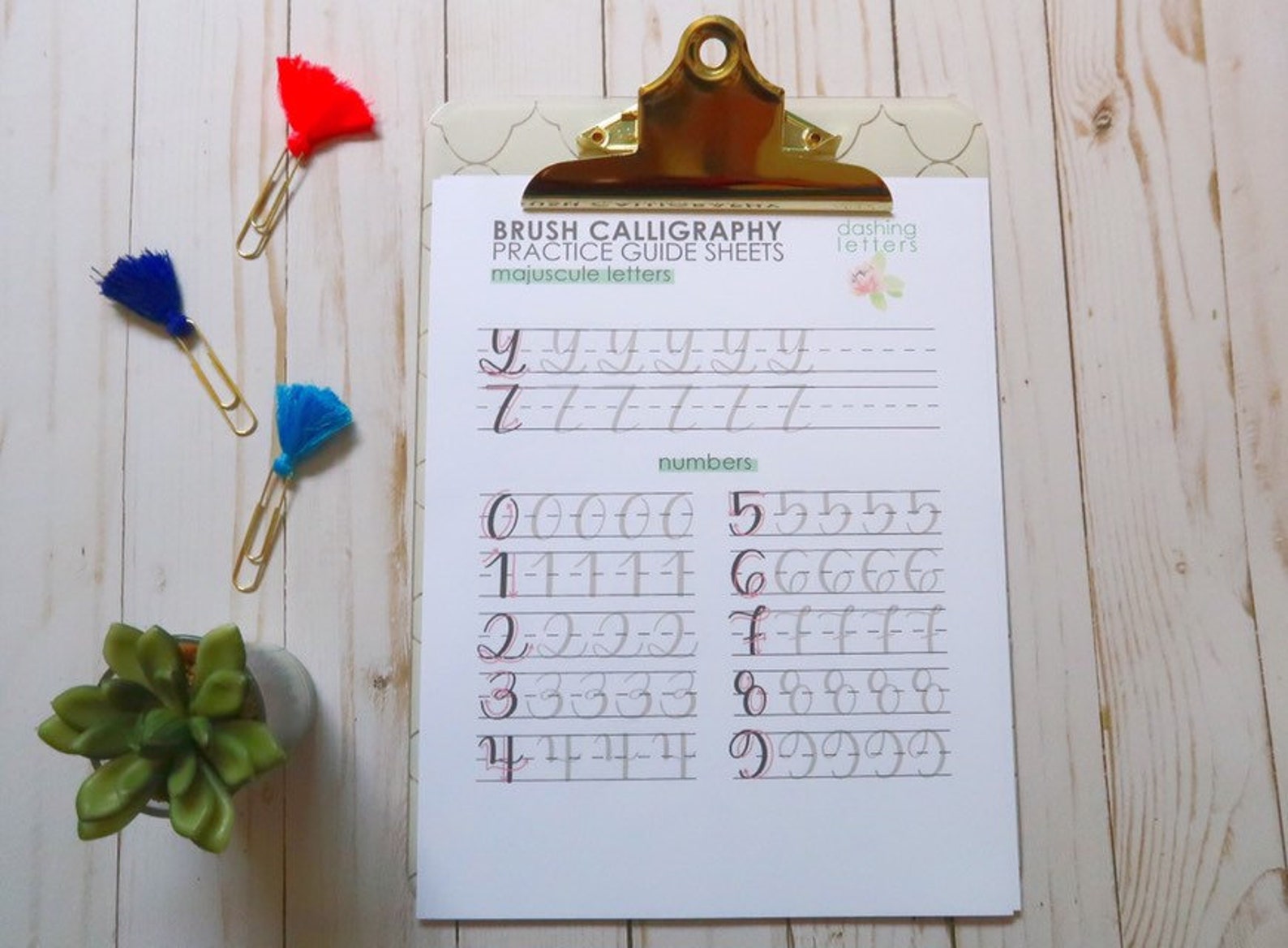 Brush Lettering Practice Sheets Small Brush Pen Instant | Etsy