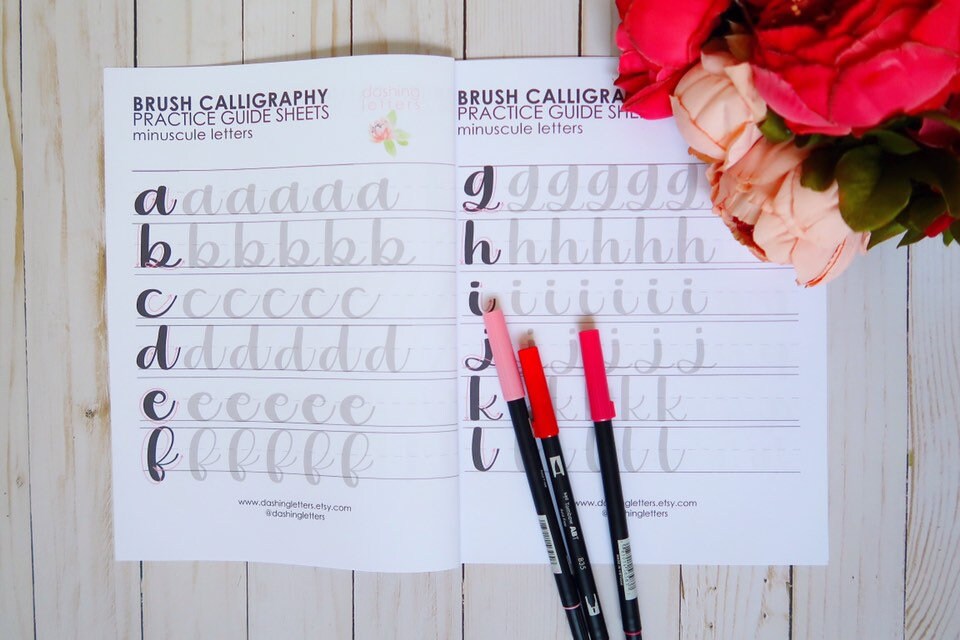 BUNDLE: Beginner's Brush Lettering Workbook | Etsy