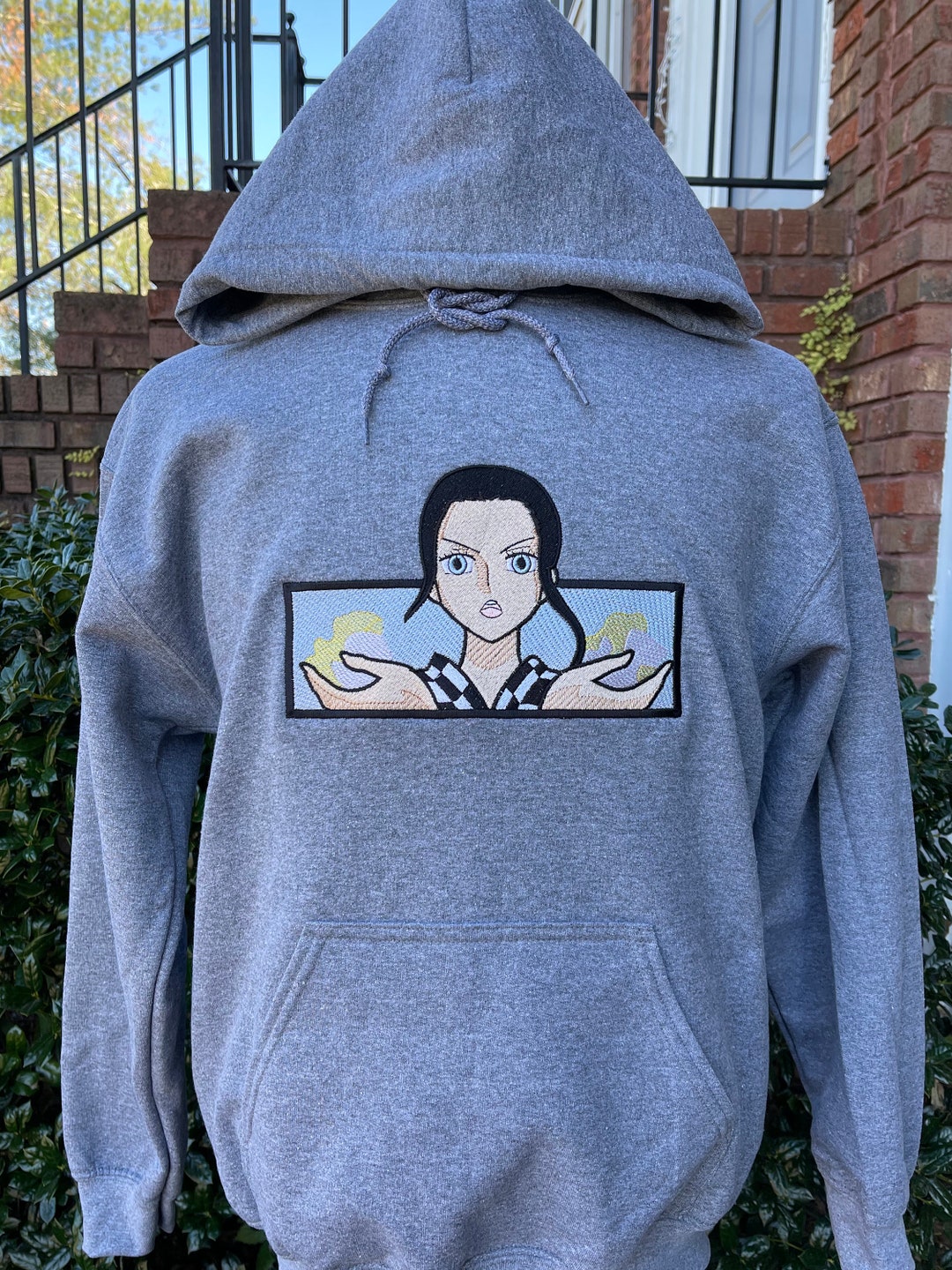 Nico Robin One Piece Anime Hoodie, Straw Hat Pirates Embroidered Hoodie ...