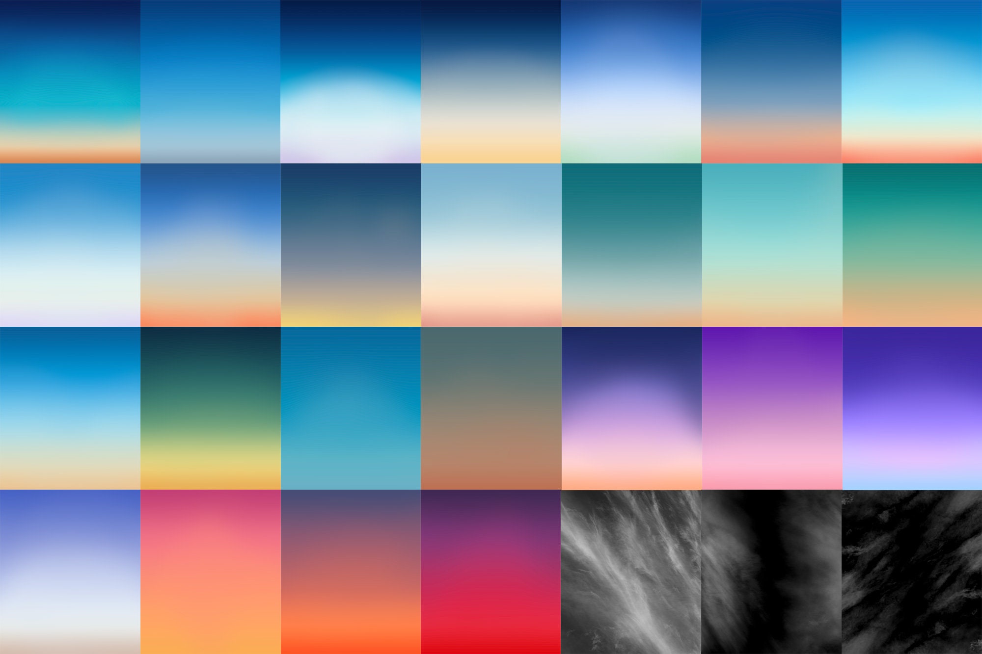 Sunset Sky Digital Backdrops / Overlays Clouds Photoshop | Etsy