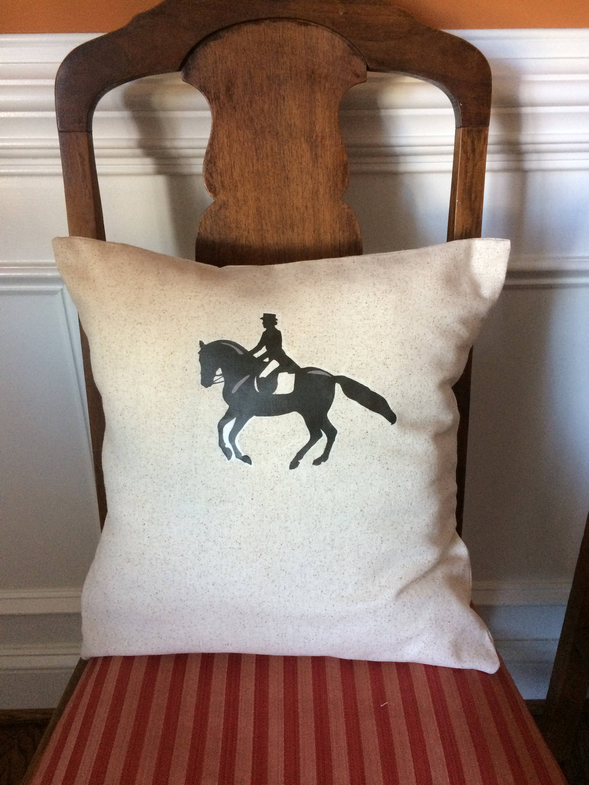 Dressage Pillow Natural Equestrian Horse Gift Birthday Christmas ...