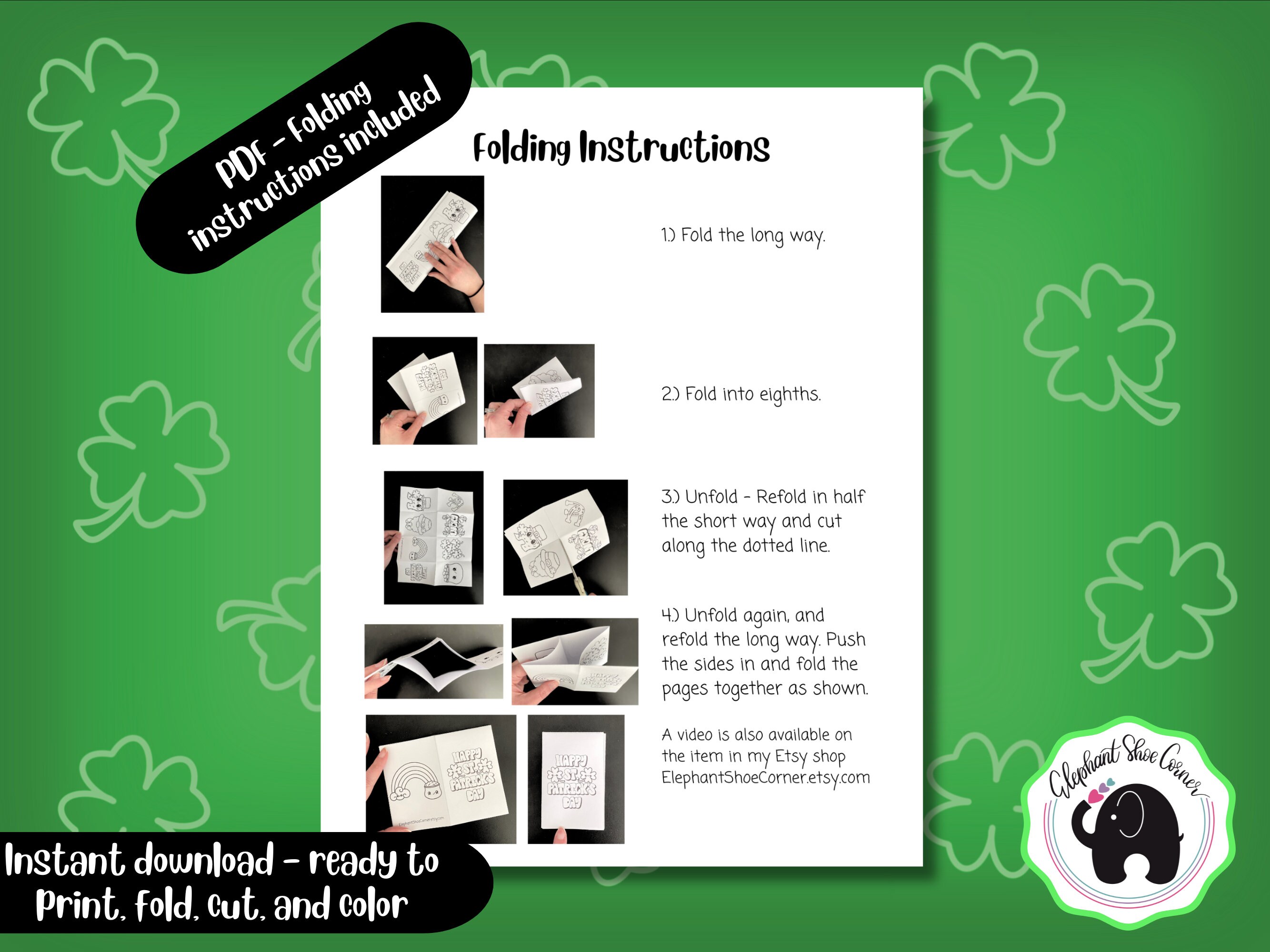 St. Patrick's Day Mini Coloring Book | Printable Coloring Pages | St ...