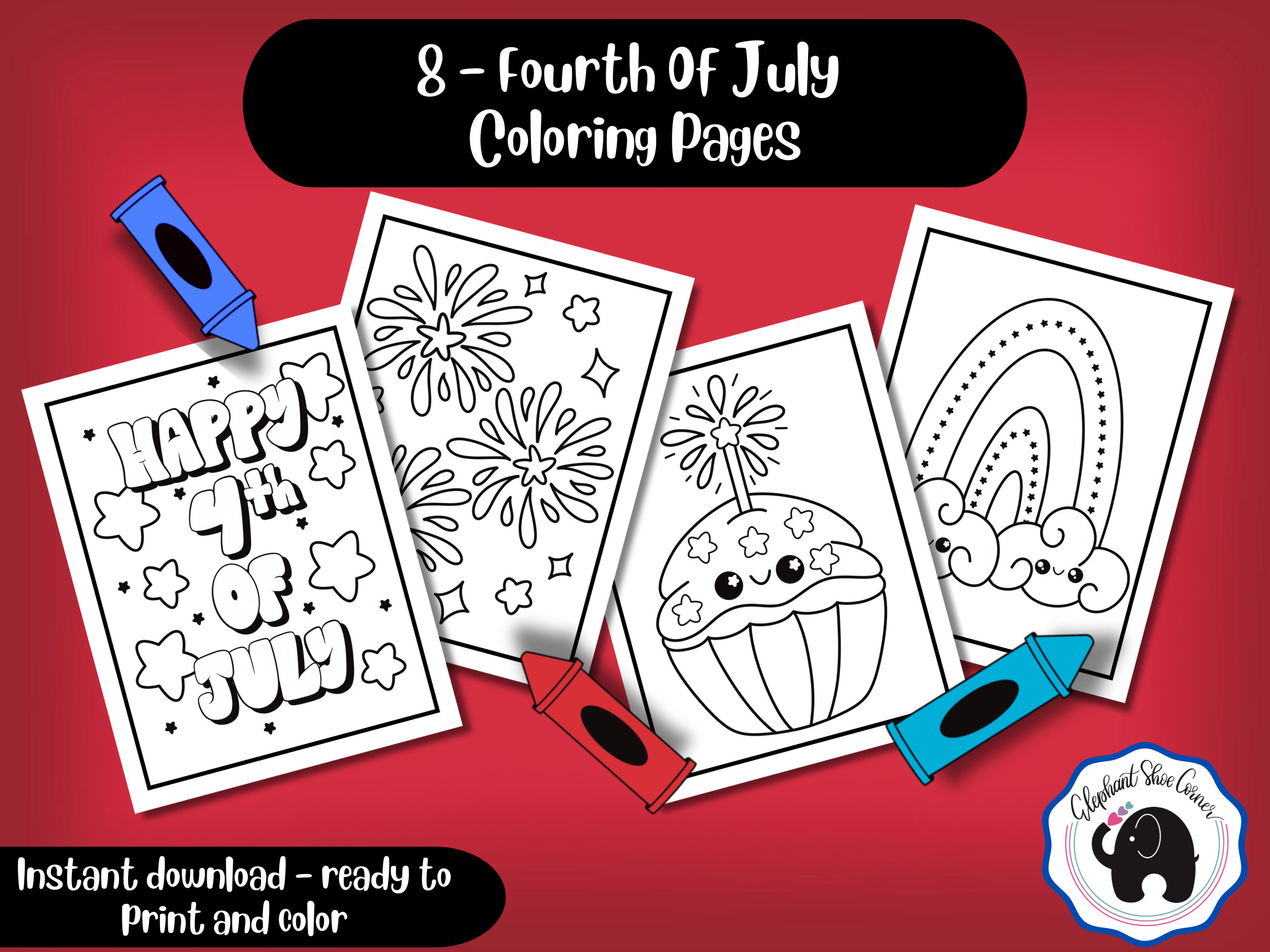 4th of July Coloring Pages | Printable Coloring Pages for Kids and ...