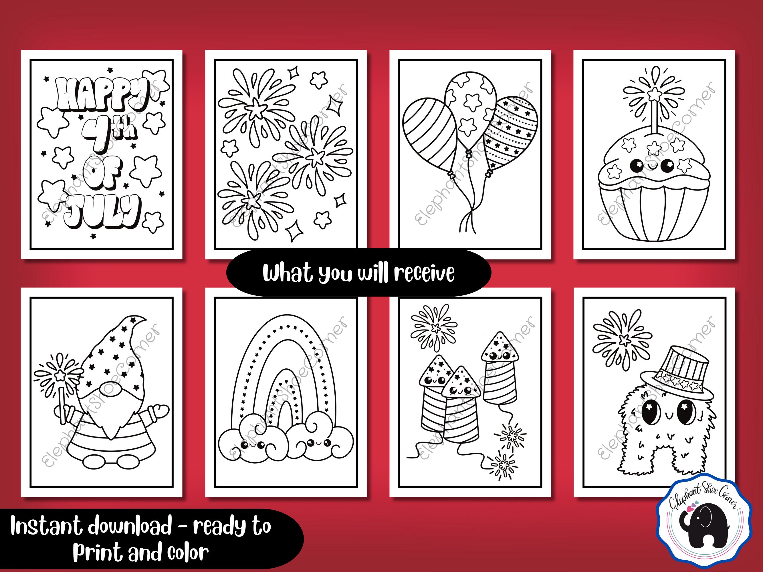 4th of July Coloring Pages | Printable Coloring Pages for Kids and ...