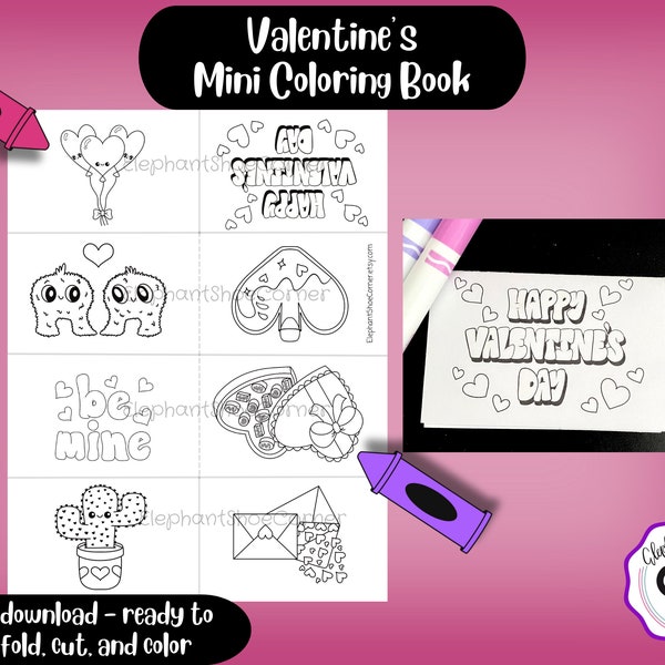 Mini Coloring Book - Etsy