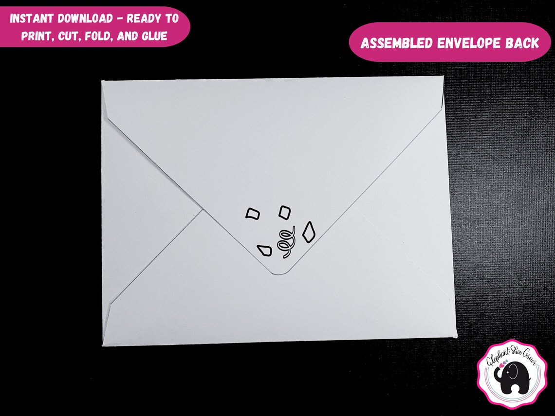Printable Envelope Template | A2 Envelope PDF Template | Greeting Card ...