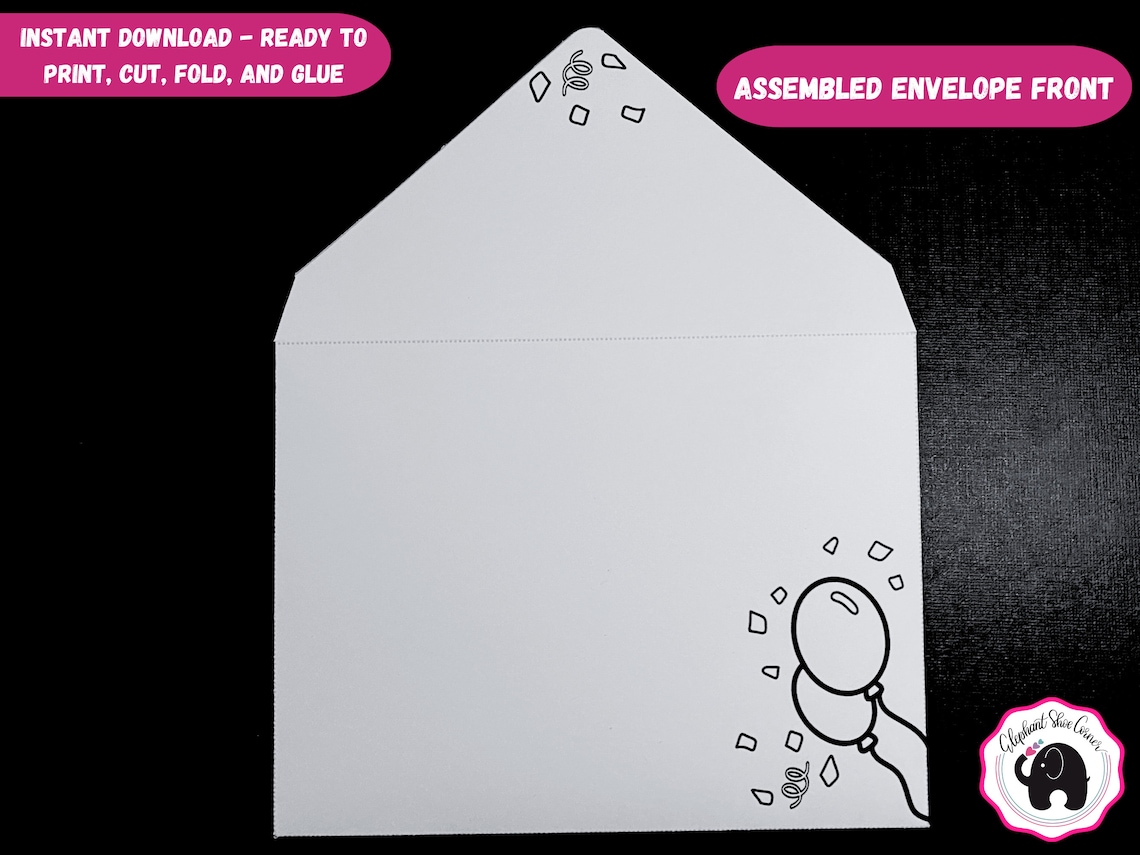 Printable Envelope Template A2 Envelope PDF Template - Etsy