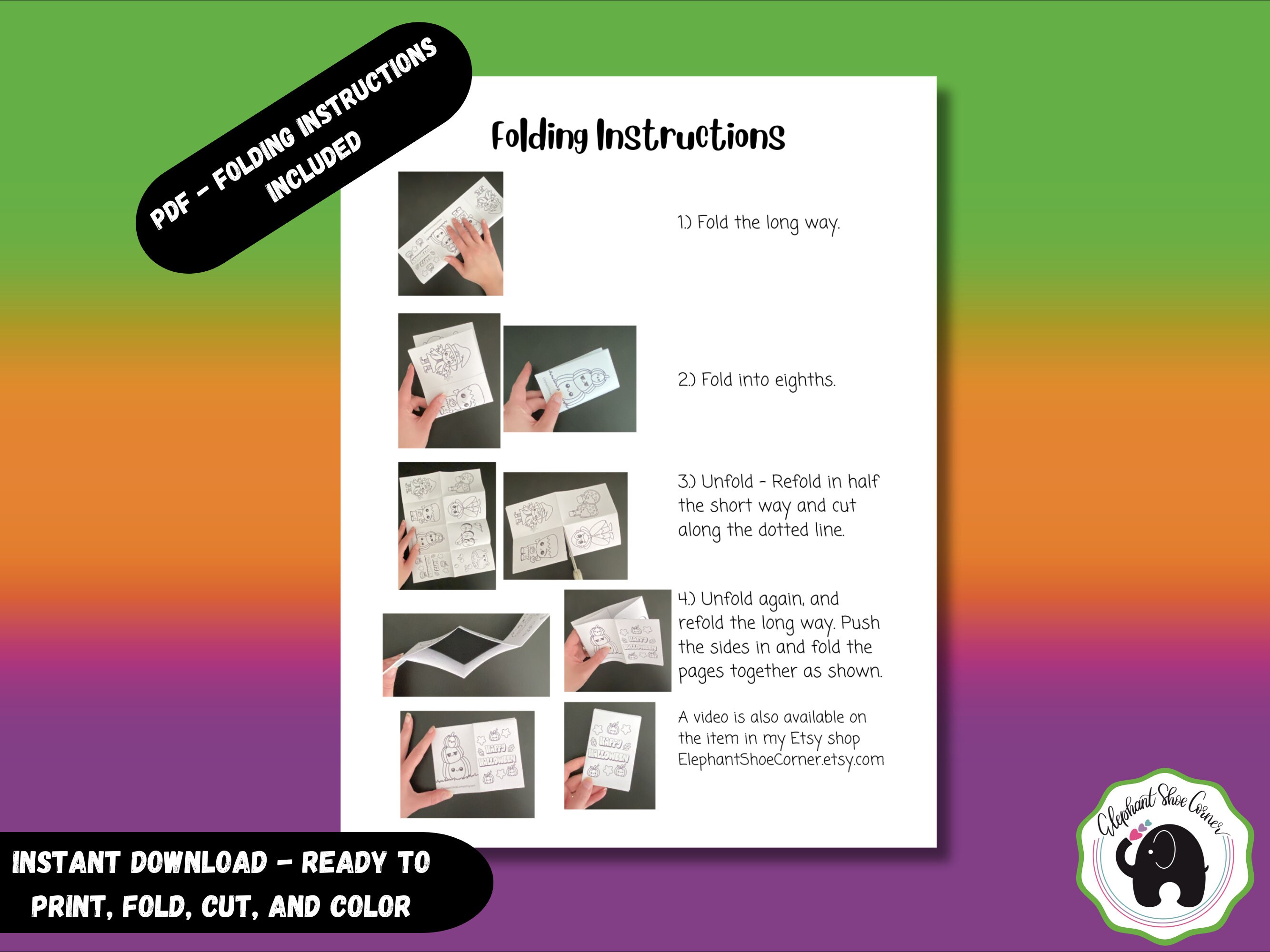 Mini Coloring Book | Halloween Mini Coloring Book | Printable Coloring ...