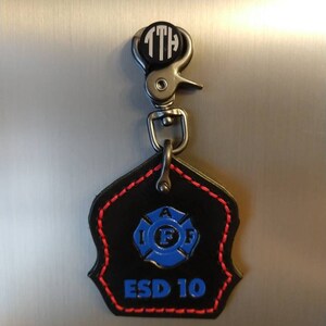 Firefighter or Police Shield Keychain With Free Custom Engraving ...