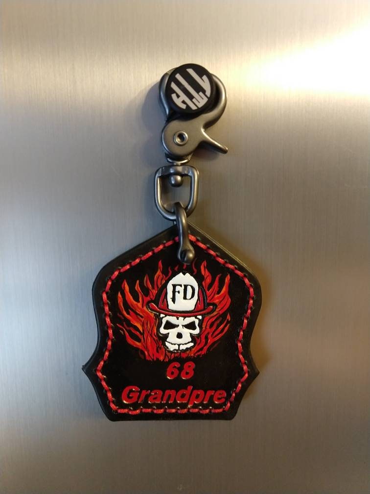 Firefighter or Police Shield Keychain With Free Custom | Etsy