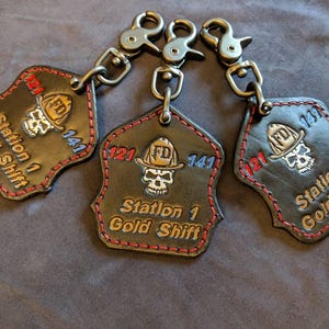Firefighter or Police Shield Keychain With Free Custom Engraving ...