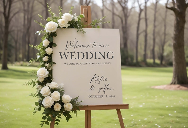 Personalized Wedding Welcome Sign | UV Printed Canvas - Etsy