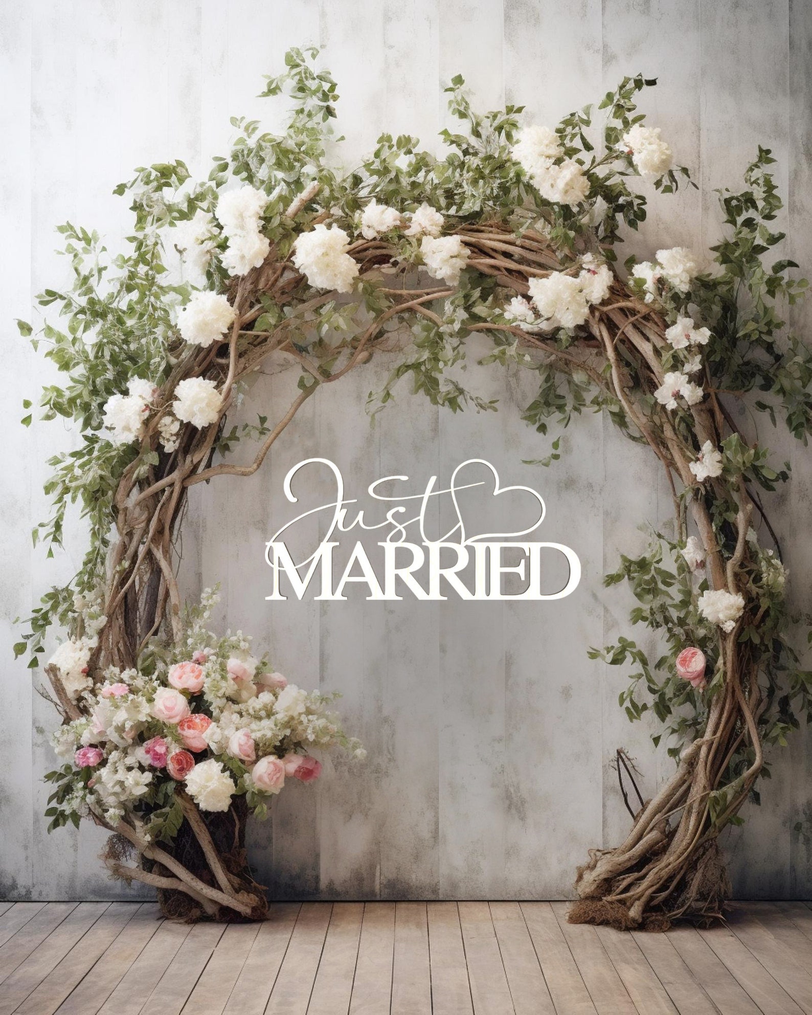 Just Married Sign - Wood Cut Out - Wedding/reception Party Decor ...