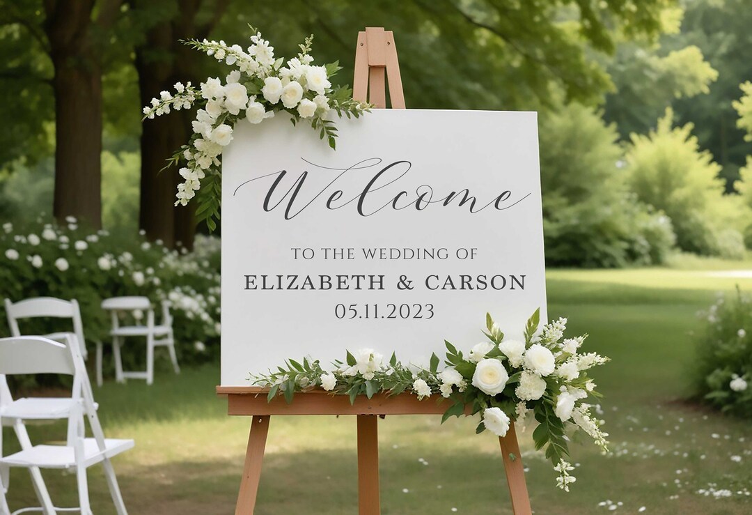 Welcome to the Wedding of Sign | Personalized | Bride & Groom | Wedding ...