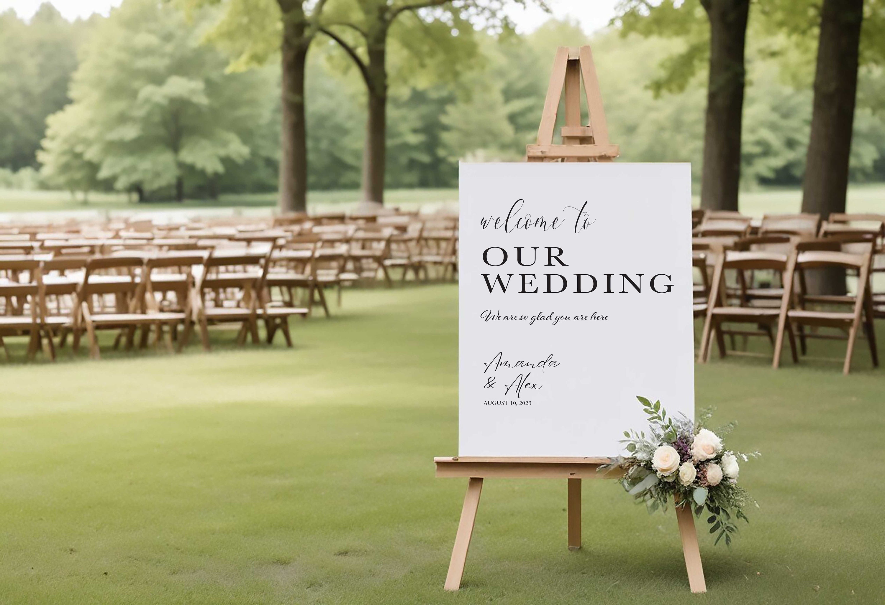 Welcome to Our Wedding #2 Sign | Personalized | Bride & Groom | Wedding ...