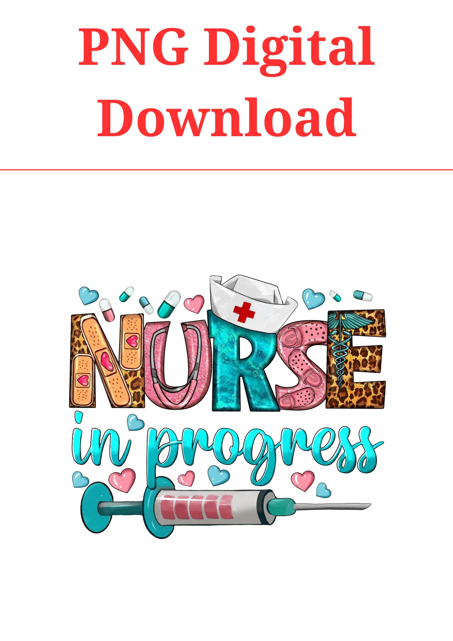 Nurse in Progress Png Sublimation Design Download, Nurse Life Png ...