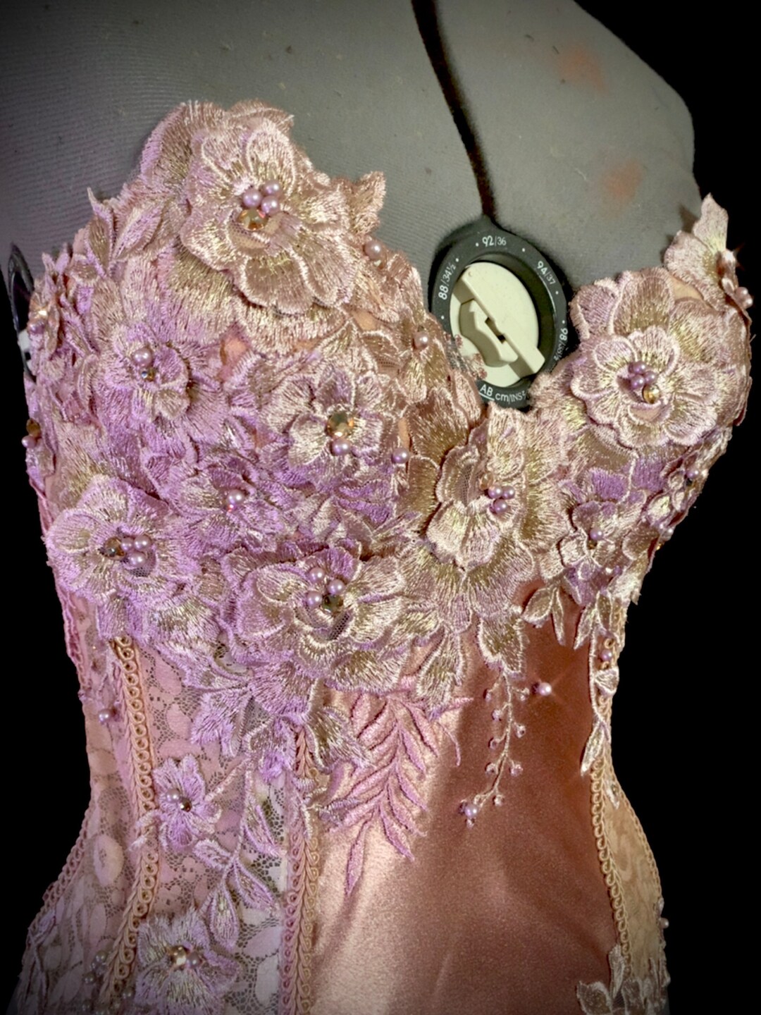 Vintage Rose Gold Bustier - Bespoke Overbust Bustier - Etsy