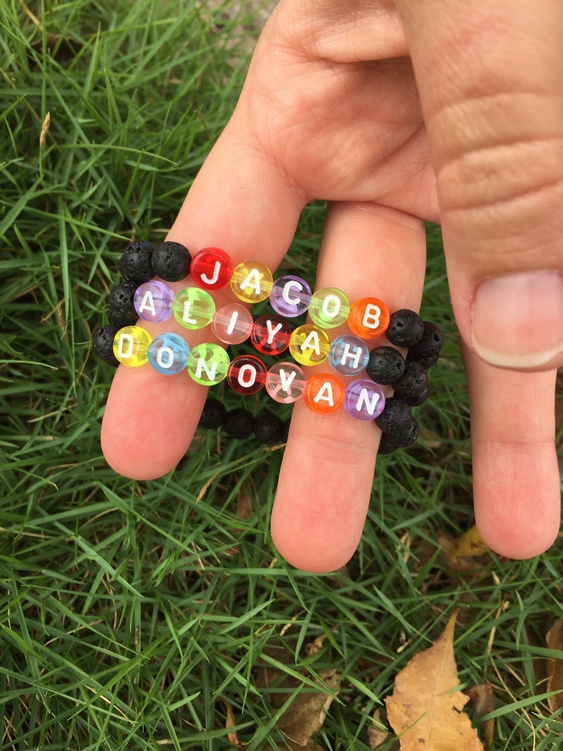 Beaded Name Bracelet Personalized Bracelet Bead Custom Word - Etsy