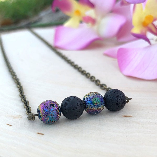 Lava Bead Necklace - Etsy