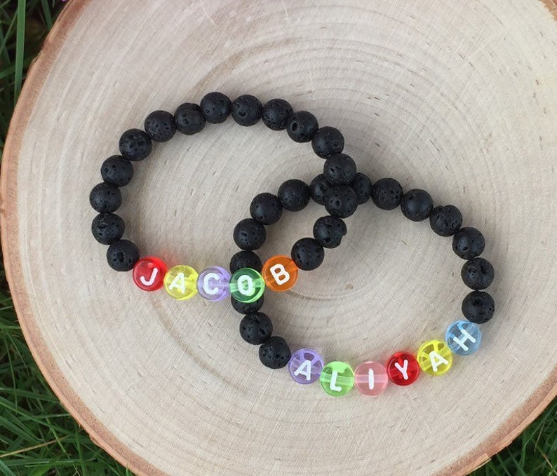 Beaded Name Bracelet Personalized Bracelet Bead Custom Word - Etsy