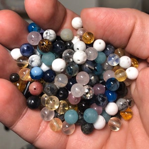 Destash Gemstone Beads, Mixed Bead Lot, Beads Bulk Package, Loose ...