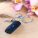 Black Tourmaline Raw Crystal Keychain, Raven Keychain, Bird Skull, Crow ...
