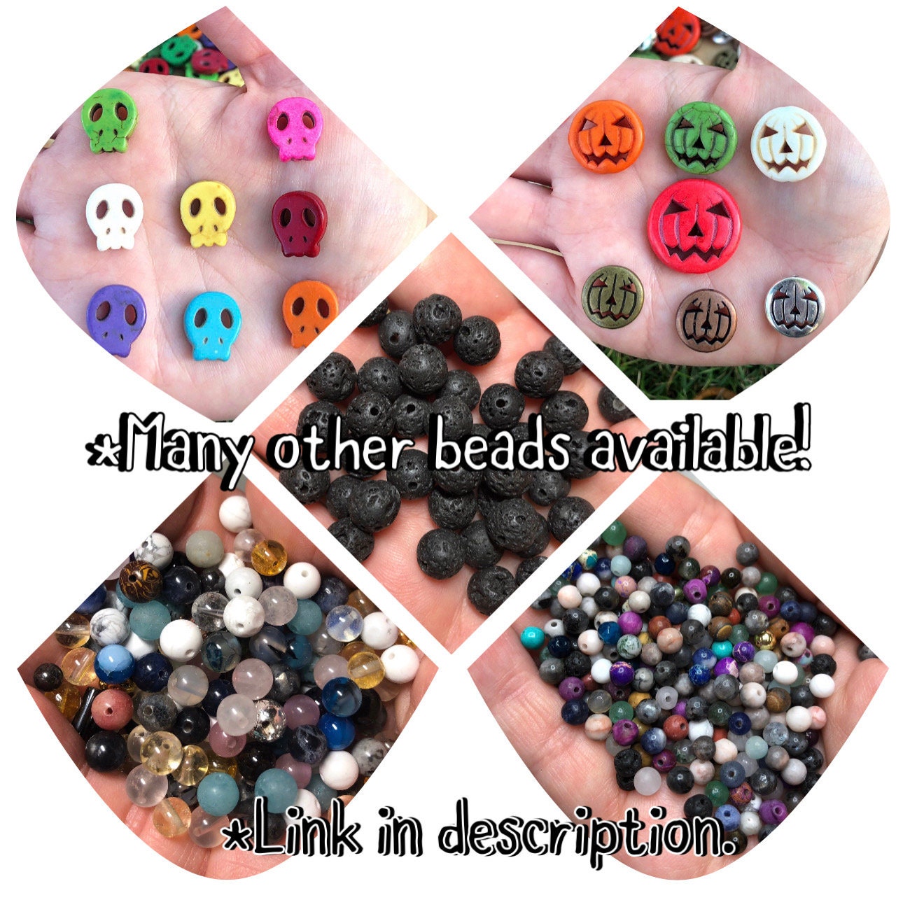 Destash Gemstone Beads, Mixed Bead Lot, Beads Bulk Package, Loose ...