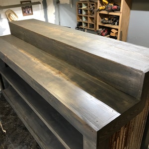 Custom Stained Rustic Bar - Etsy