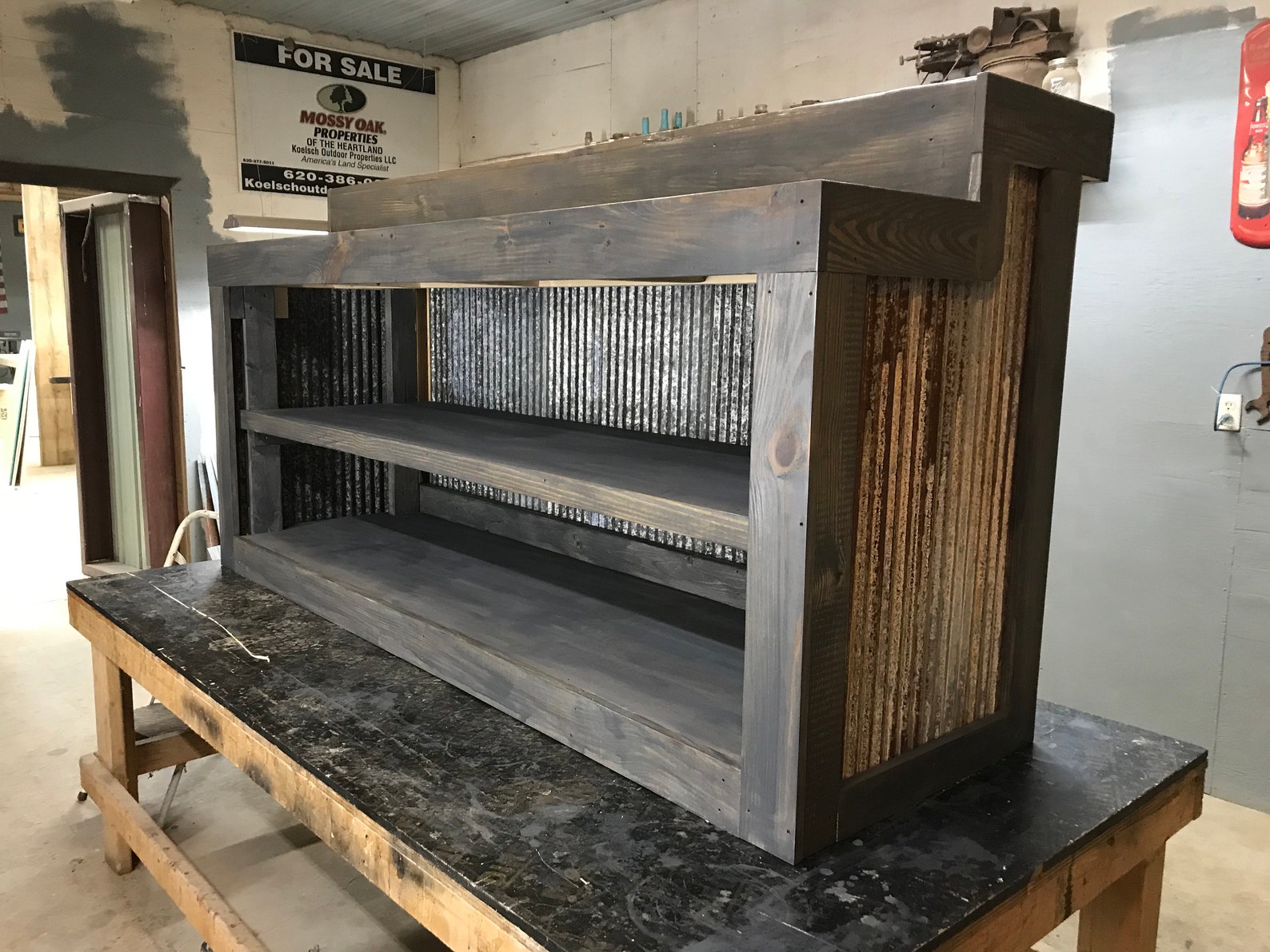 Custom Stained Rustic Bar - Etsy