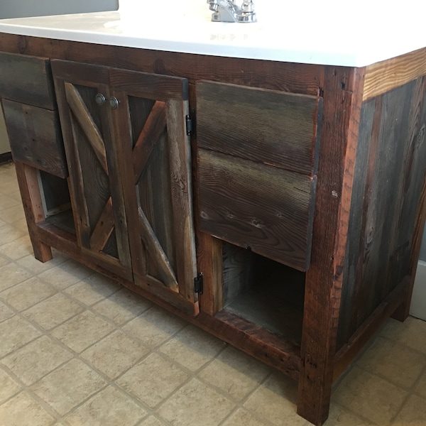 Rustic Bathroom Vanity With Sink - Etsy