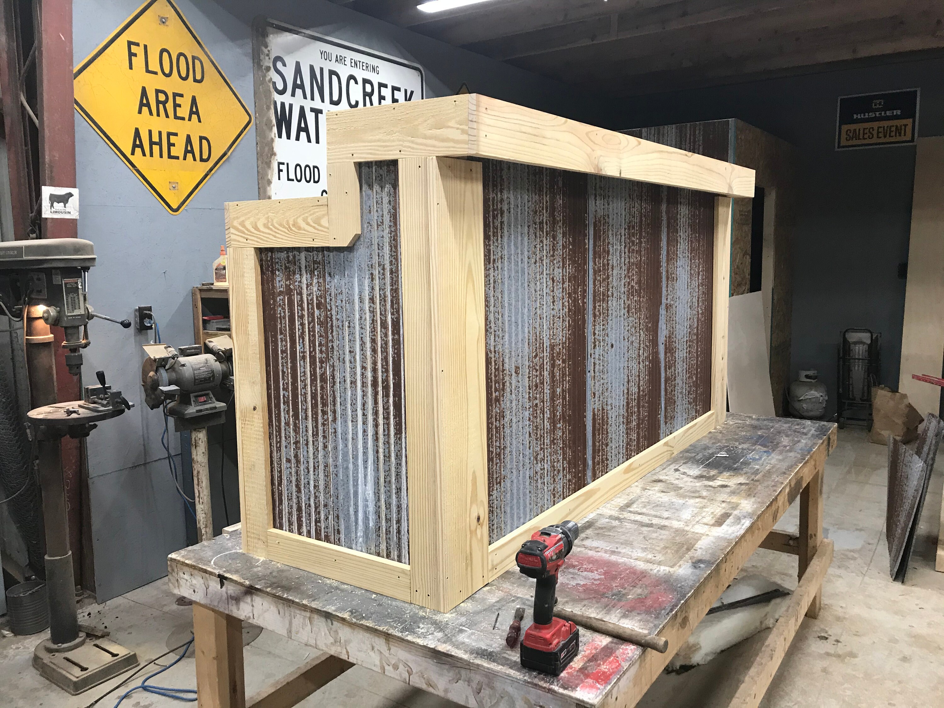 Custom Stained Rustic Bar | Etsy