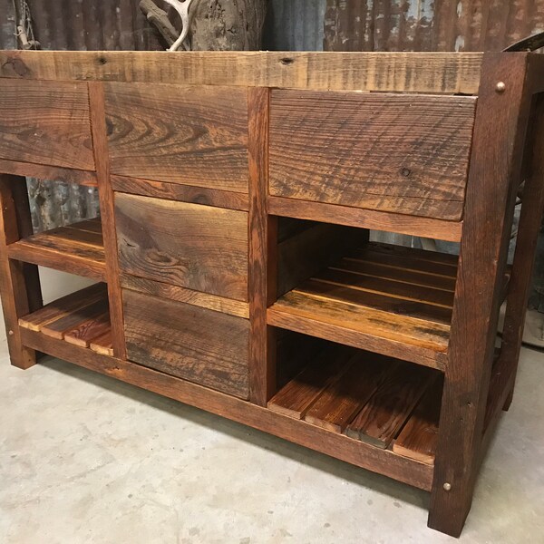 Rustic Bathroom Vanity - Etsy