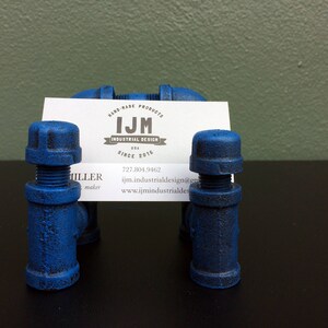 Business Card Holder Industrial Pipe Industrial Card - Etsy