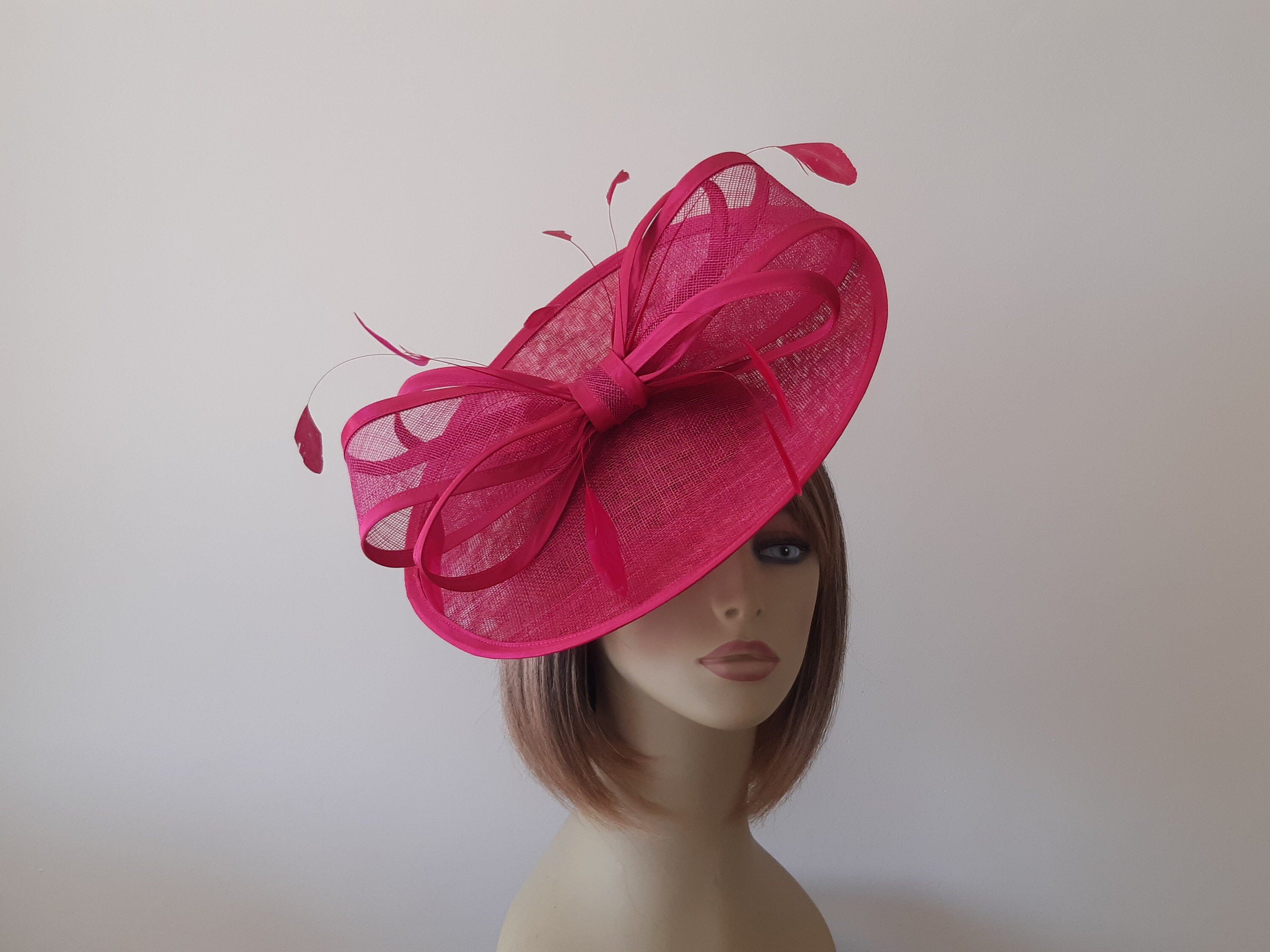 MADE TO ORDER Cerise Pink Fascinator Wedding Mother - Etsy UK