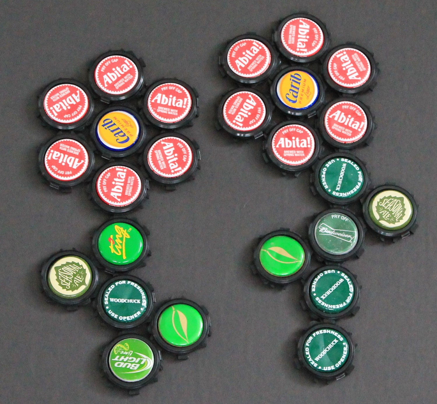 70 Cap Snaps COLLECTION PACK - 70 Pieces BLACK- Beer And/or Champagne ...