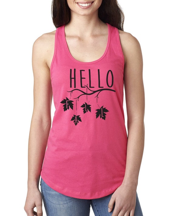 Hello Fall Tank Top Halloween Love Autumn Harvest Favorite | Etsy