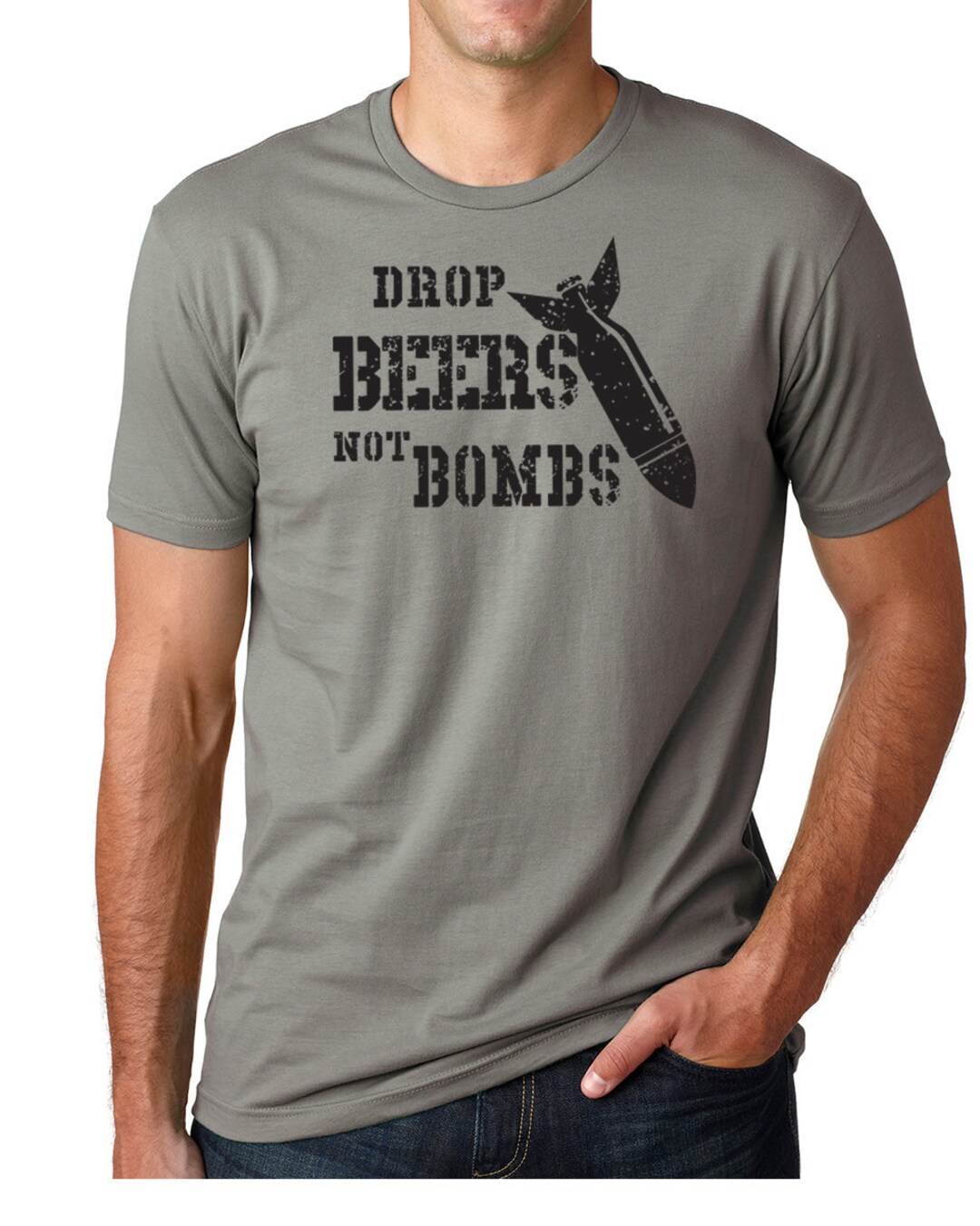 Drop Beers Not Bombs T-shirt Funny Local Craft Beer Tap Brewing Growler ...