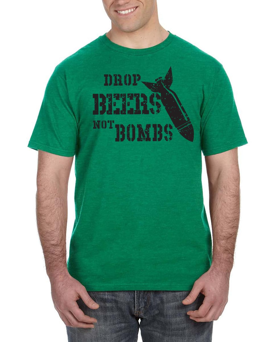 Drop Beers Not Bombs T-shirt Funny Local Craft Beer Tap Brewing Growler ...