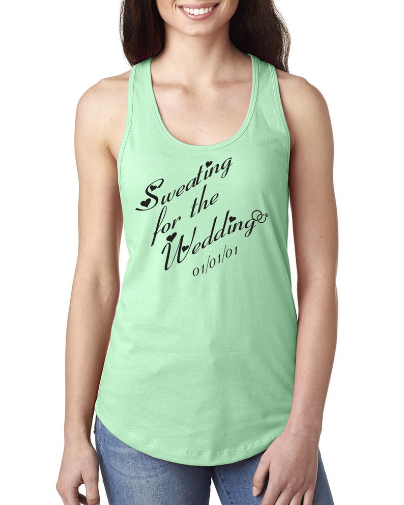 Sweating for the Wedding Tank Top Personalize Custom Exercise Fitness ...
