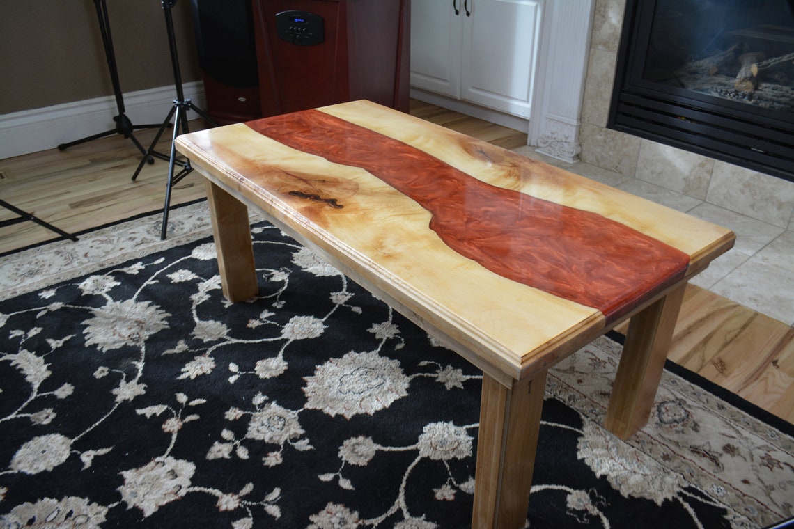 Live Edge River Table Epoxy Resin - Etsy Canada