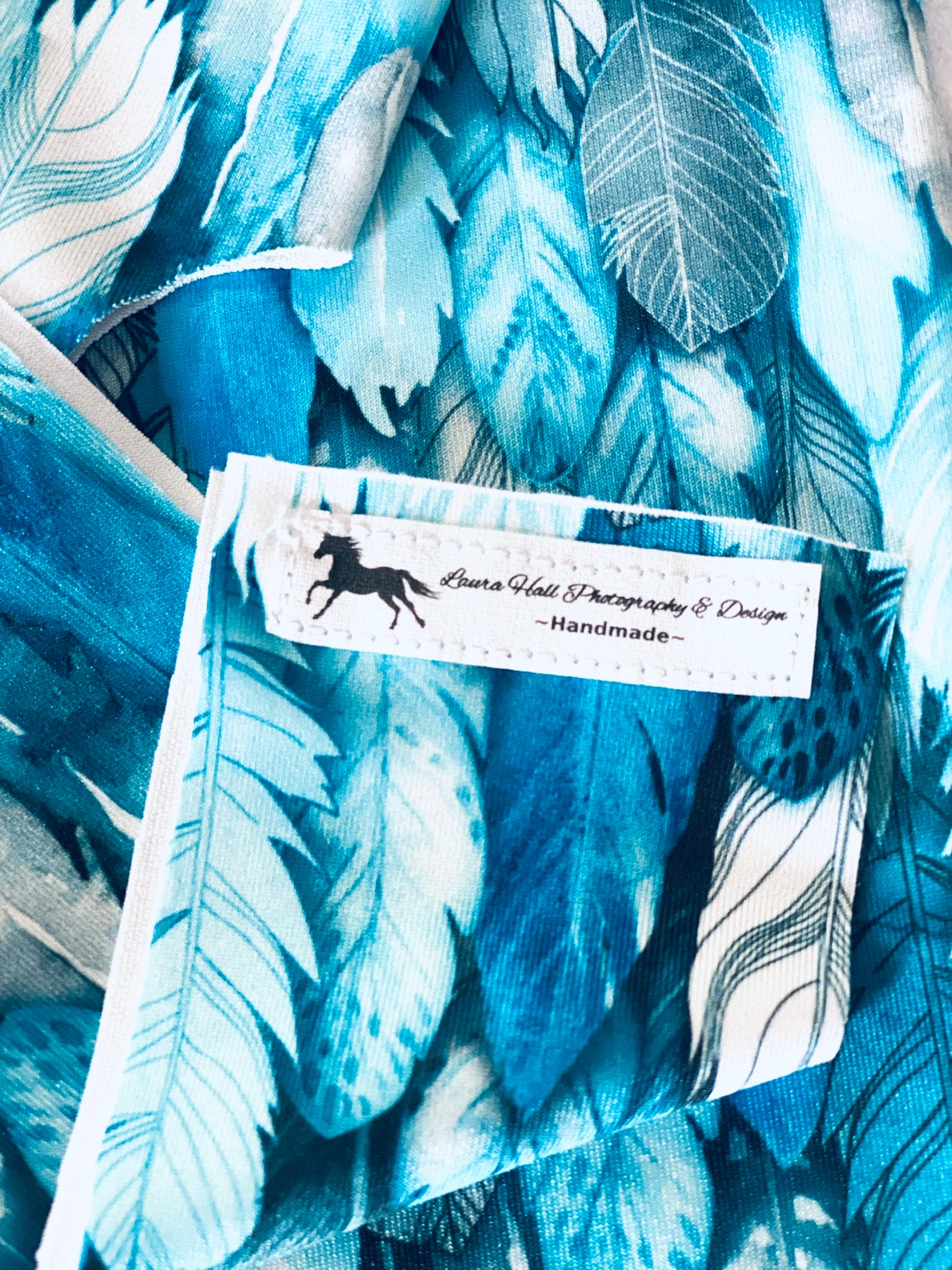 Blue Feather Tail Bag, Horses Tail Bag, Tail Bag for Horses, Feather ...