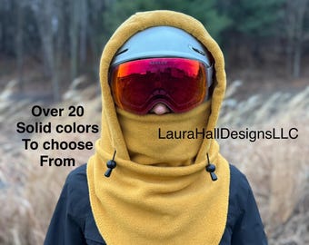 Fleece Ski/snowboard Hood, Over Helmet Balaclava Sherpa Aztec - Etsy