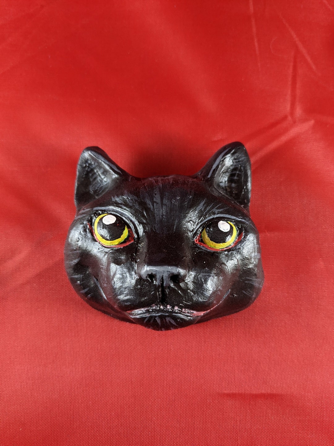 Cat Head Relief Wall Hanging 3 Inch - Etsy