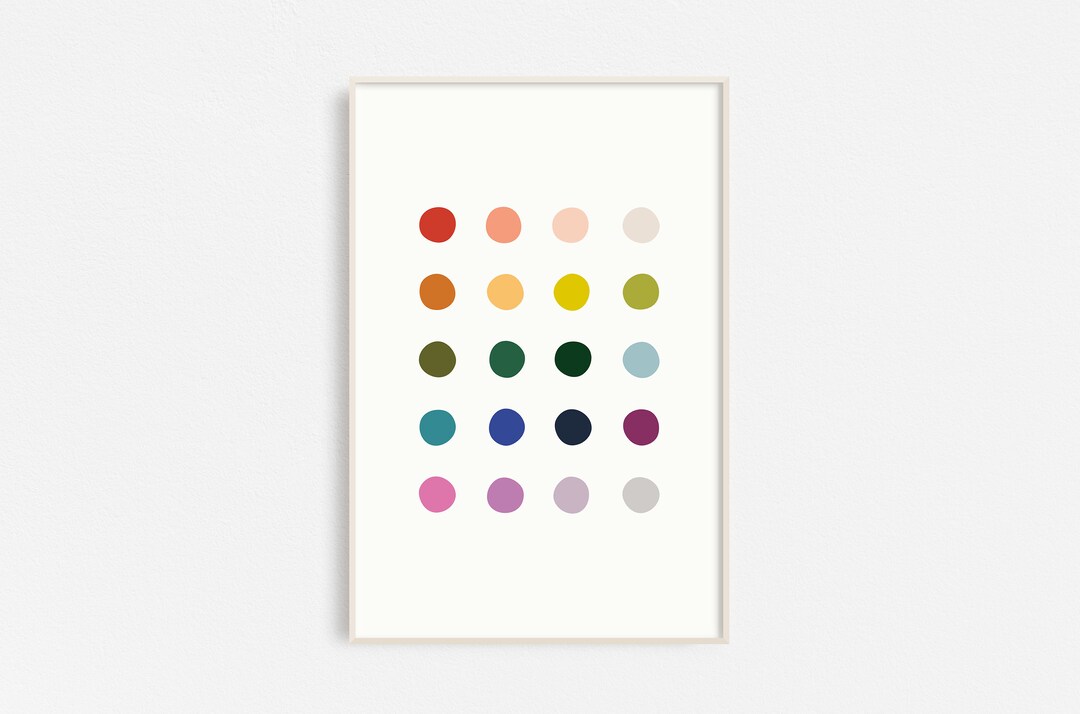 Color Palette Poster | Happy Art | Color Print | Printable Art ...
