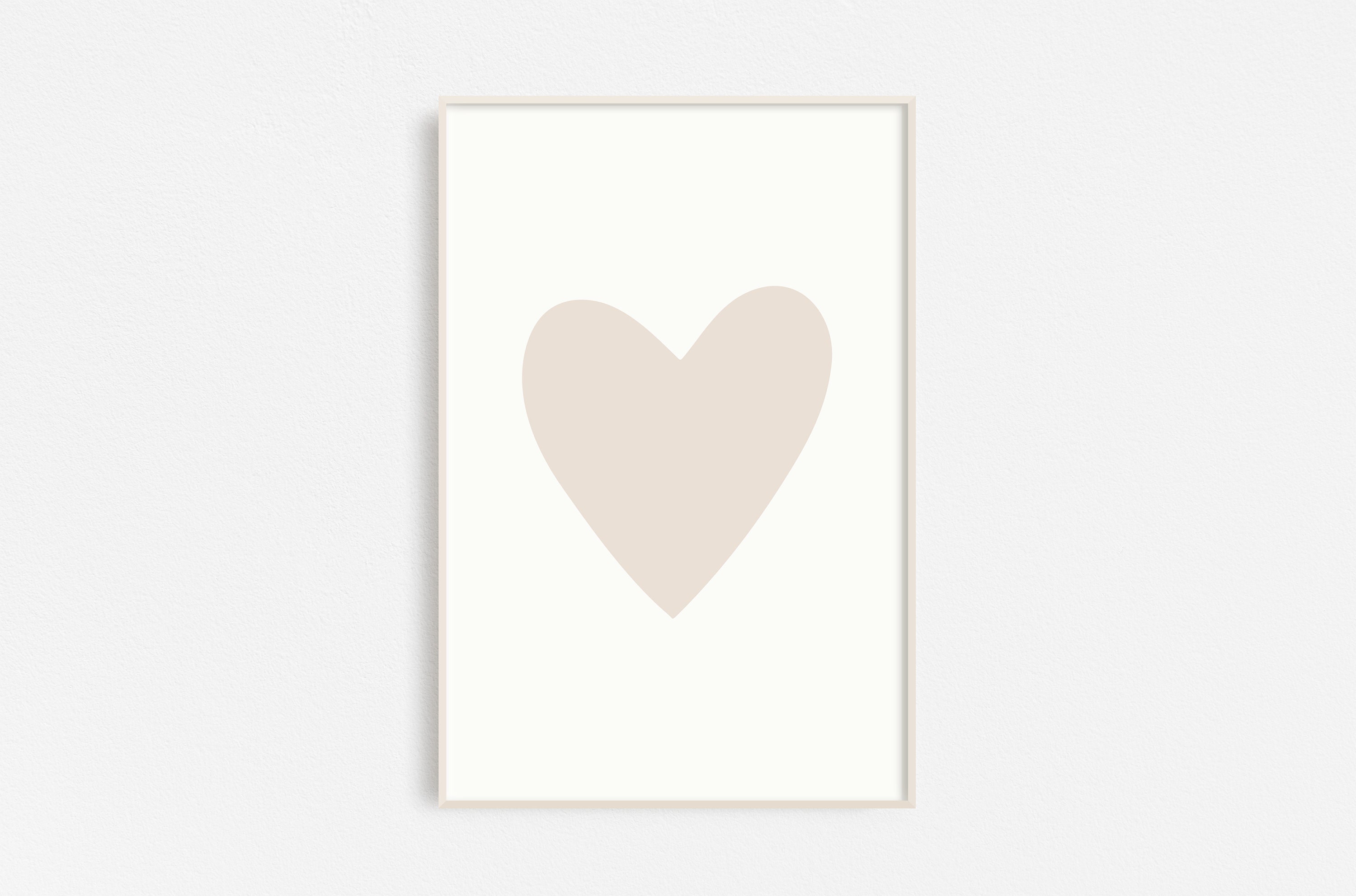 Neutral Heart Poster | Love Art | Heart Print | Printable Art | Nursery ...