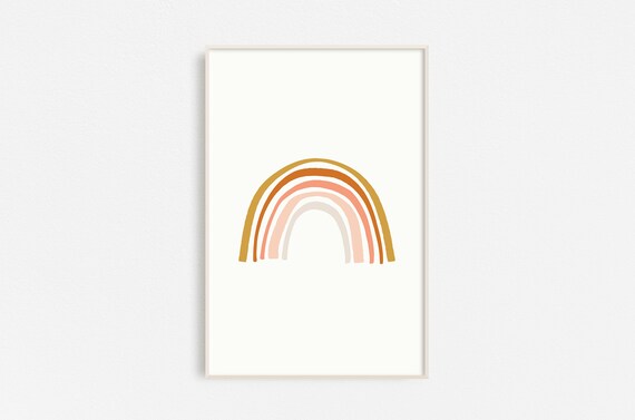Rainbow Poster Rainbow Art Boho Print Rainbow Print | Etsy