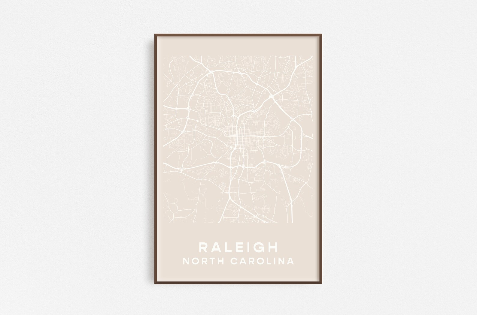 Raleigh Map Poster | Raleigh, North Carolina | Map Print | Raleigh ...
