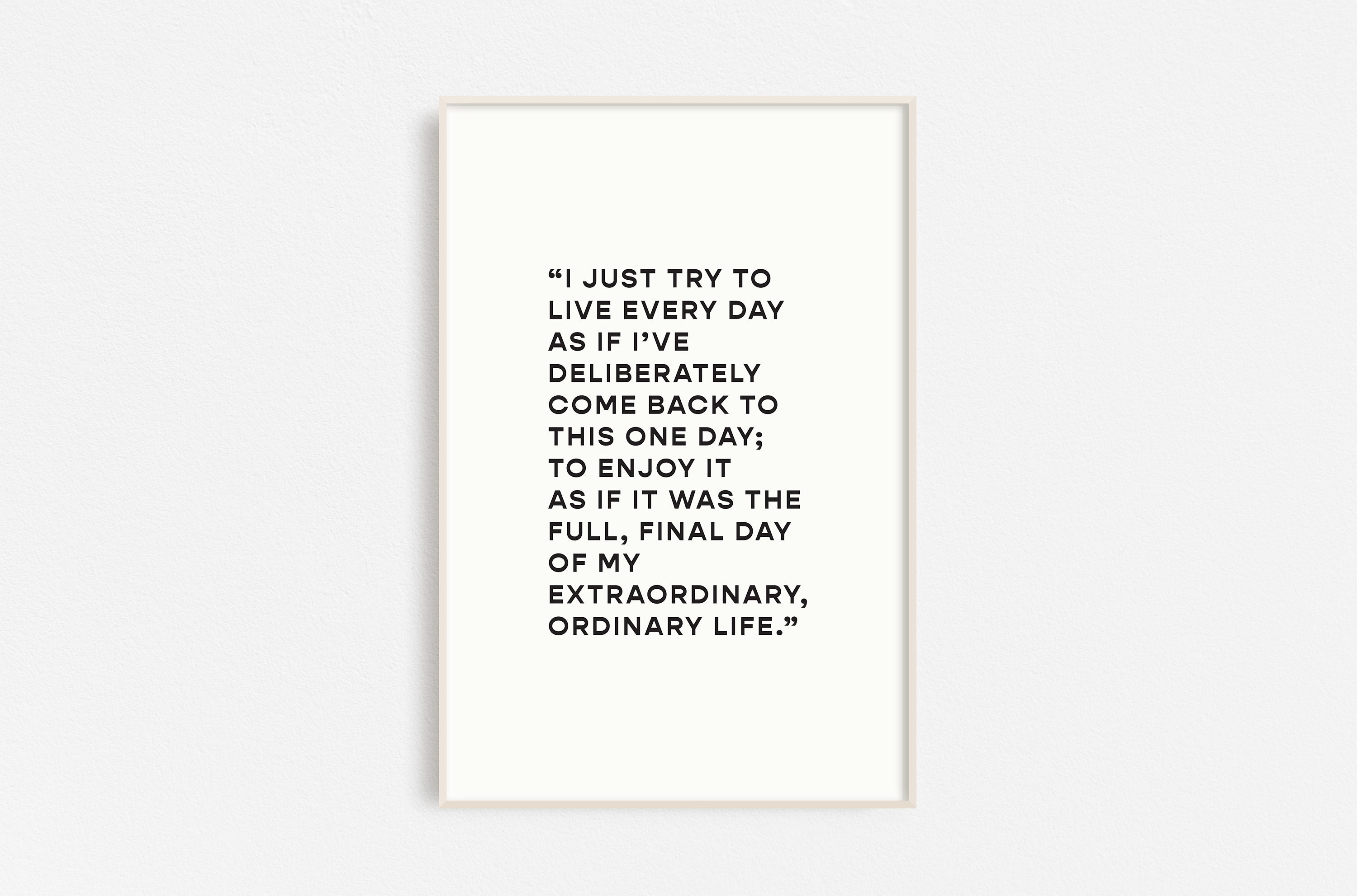 Extraordinary Ordinary Life Poster Love Art Quotes - Etsy