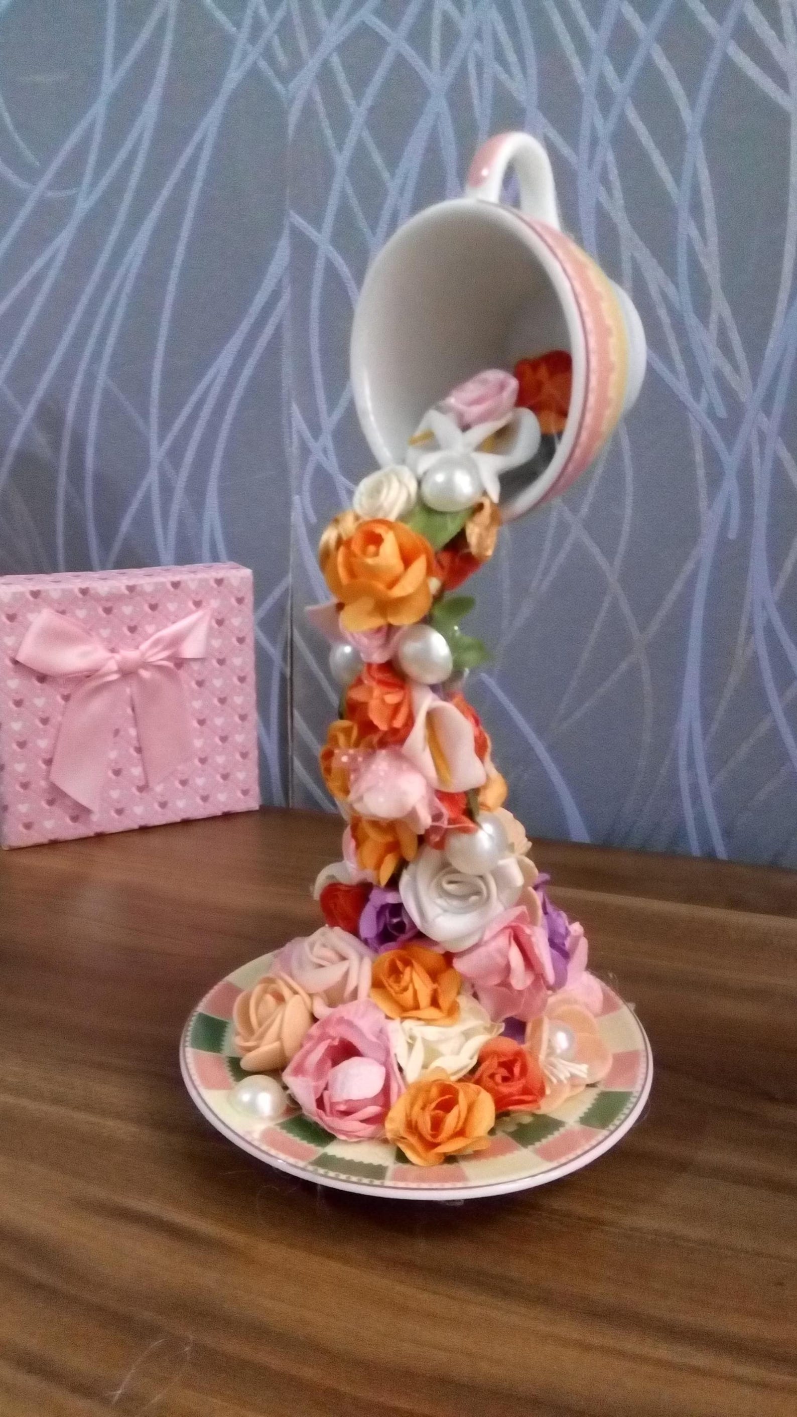 The Floral Cup,multicolor Floral Cup, Gift for Her, Soaring Cup, Flying ...